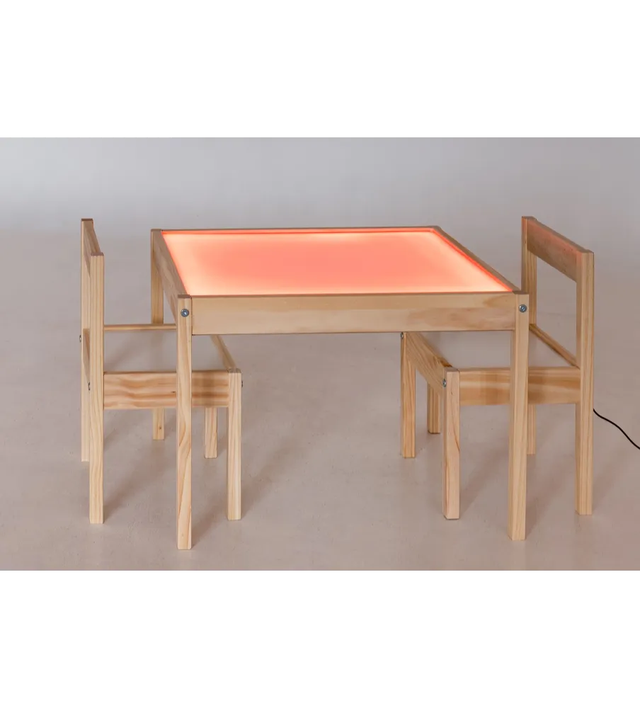 Sand and light table with chairs